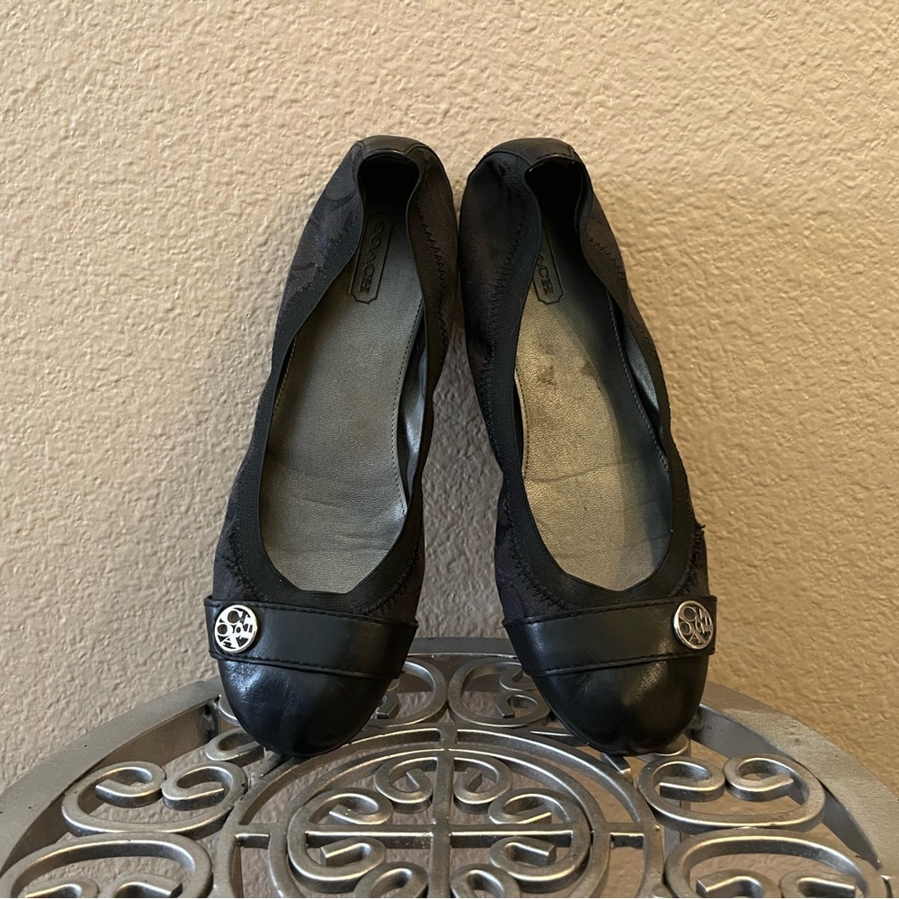 Coach Signature Black Ballet Flats Gem